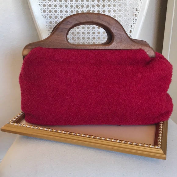 Bags | Handmade Ruby Red Boucle Bag | Poshmark